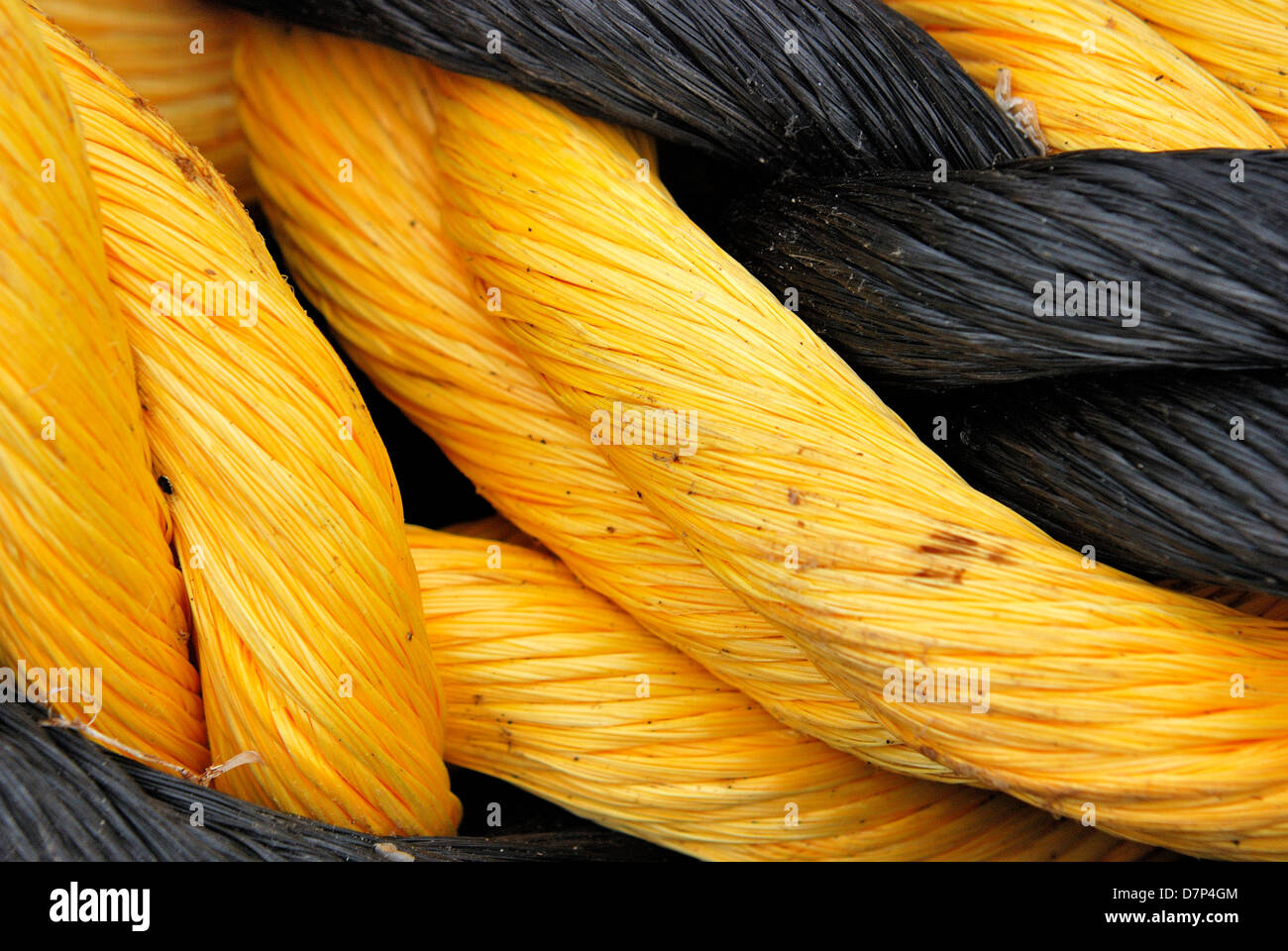 black and yellow nylon rope Stock Photo - Alamy
