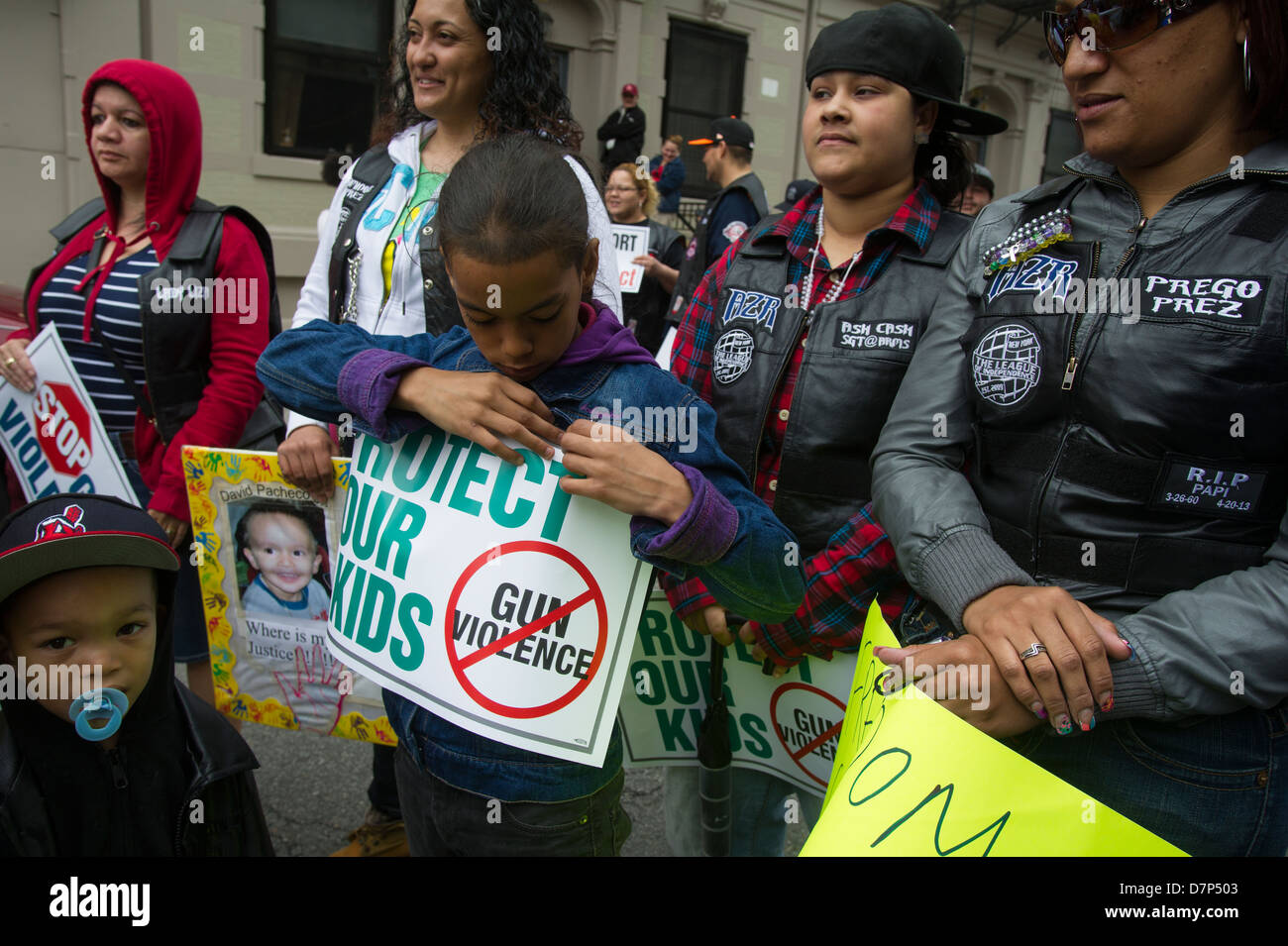 Hundreds march through the streets of the South Bronx in New York in an ...