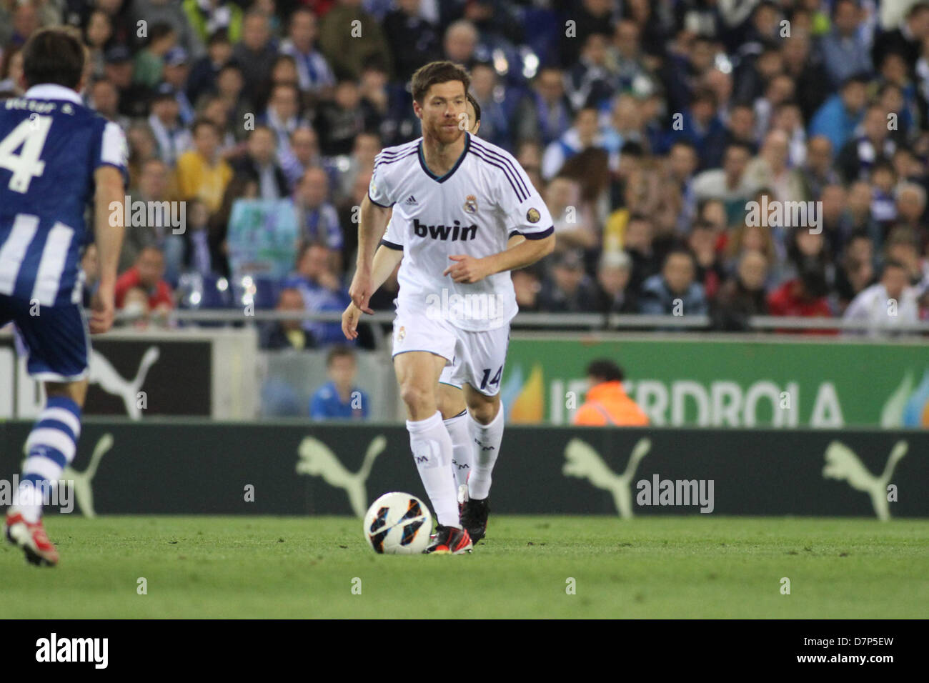 11.05.2013 Barcelona, Spain. Xavi Alonso during the Spanish La Liga ...