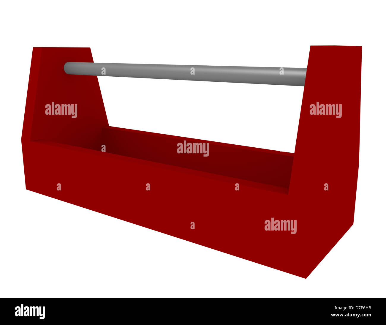 3d Render of an Empty Red Toolbox Stock Photo - Alamy