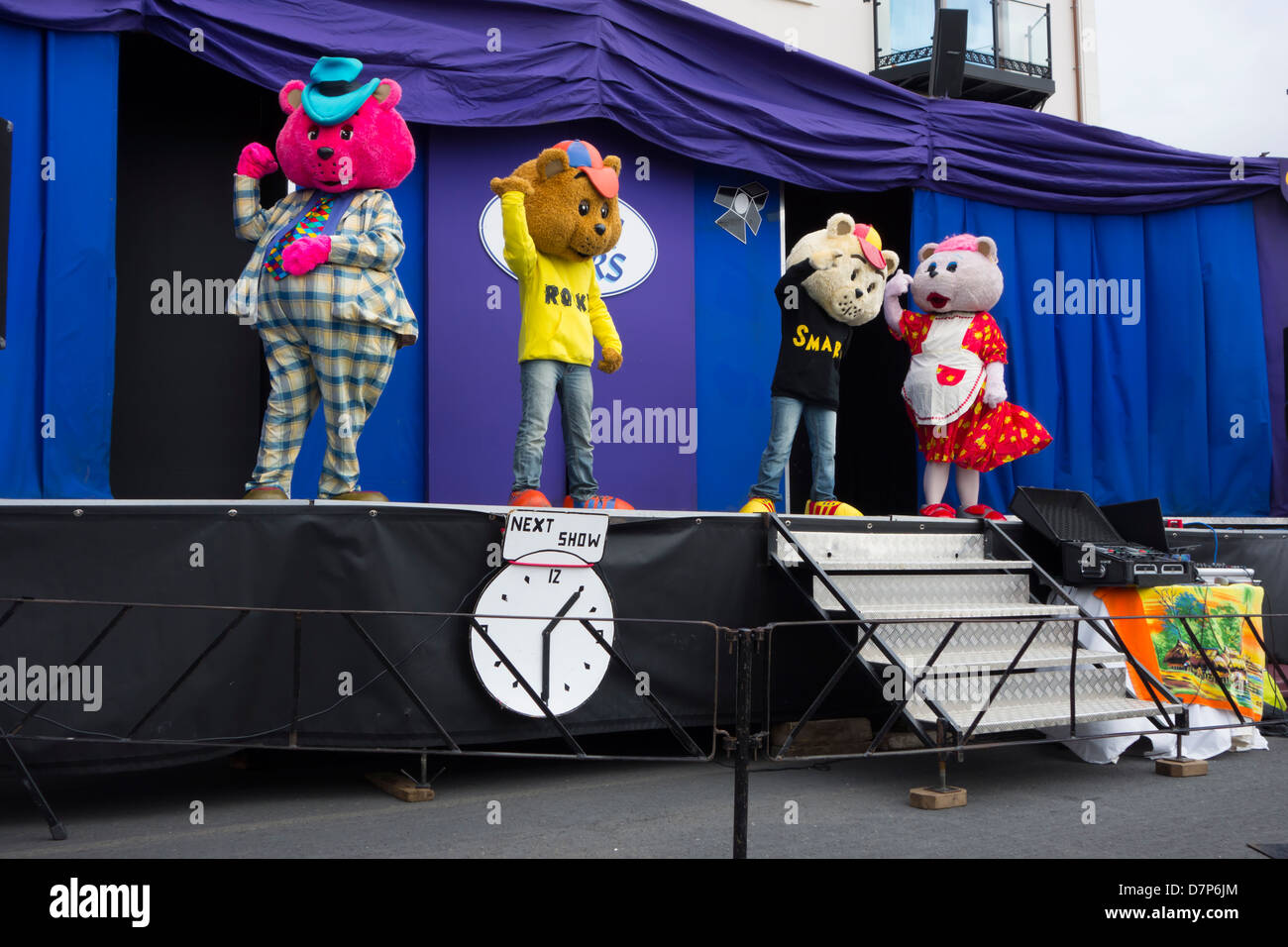 The Crazy Bears, childrens entertainment, performing on stage at a ...