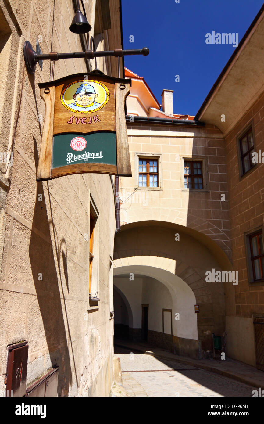 Svejk restaurant in Telc, Czech Republic Stock Photo - Alamy