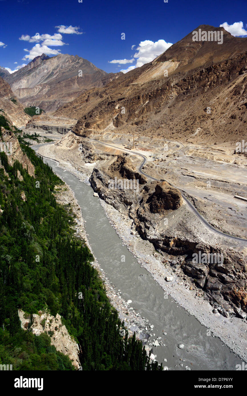 Hunza river valley and Karakoram Highway, Pakistan Stock Photo - Alamy