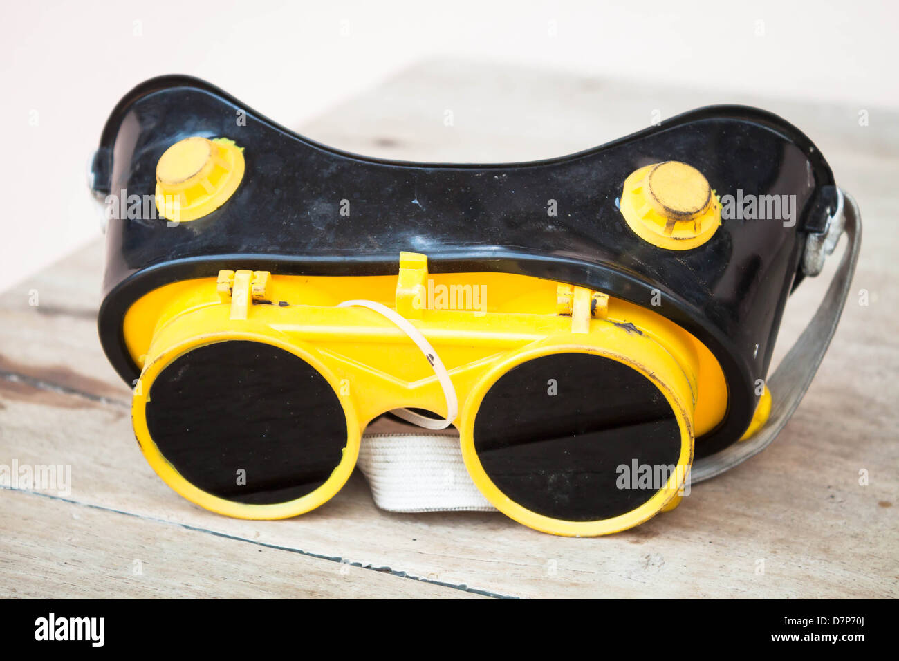 Close up safety metal and sparks protection glasses Stock Photo - Alamy