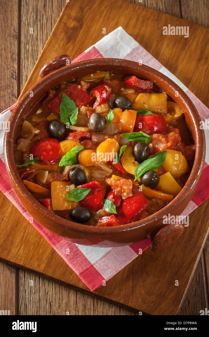 Peperonata Italian pepper stew Italy Food Stock Photo - Alamy