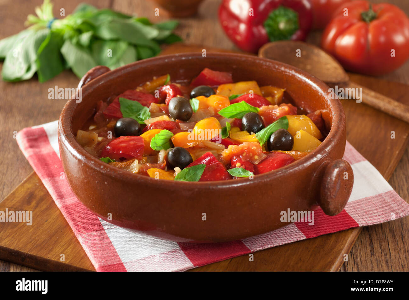 Peperonata Italian pepper stew Italy Food Stock Photo - Alamy