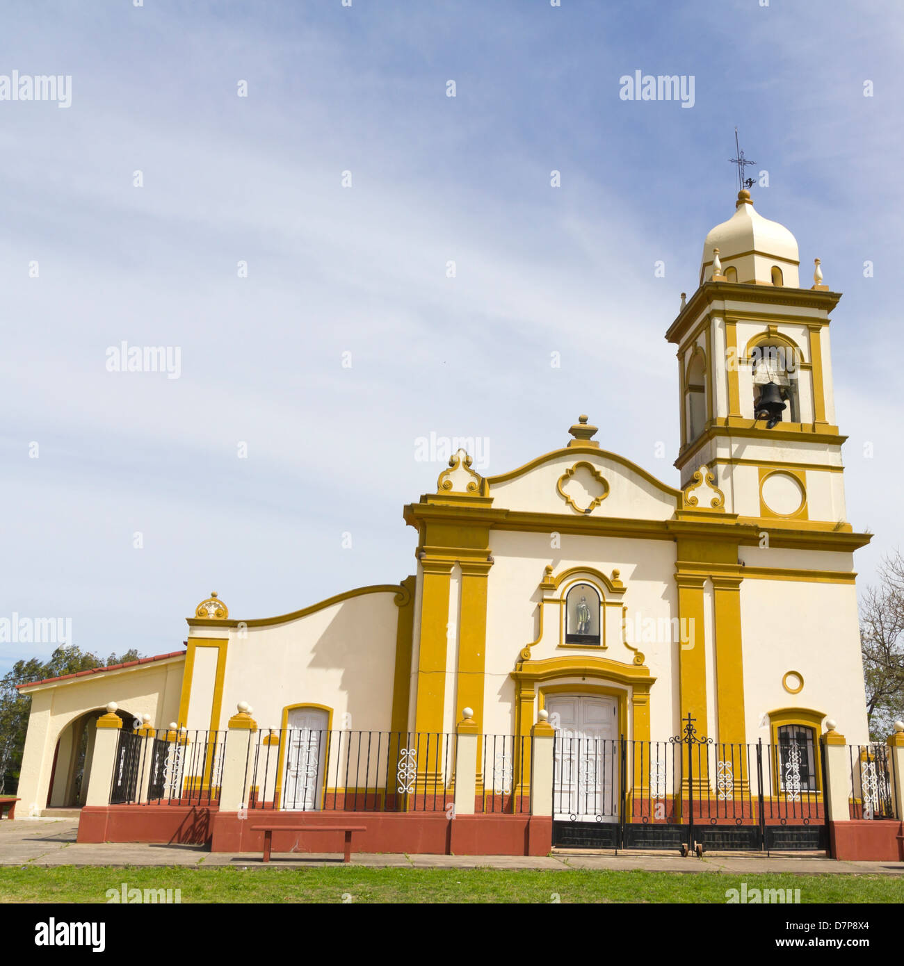 Spanish Colonial Chapel, in the province of Rio Black, Uruguay Stock ...