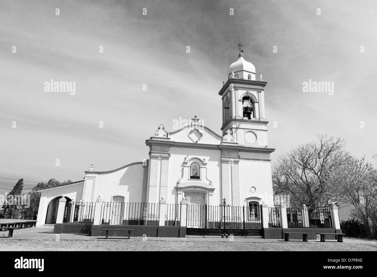 Spanish Colonial Chapel, in the province of Rio Black, Uruguay Stock ...