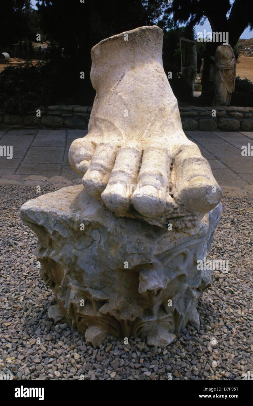 Ancient Roman remnant at Caesarea National Park in the Israel Stock ...