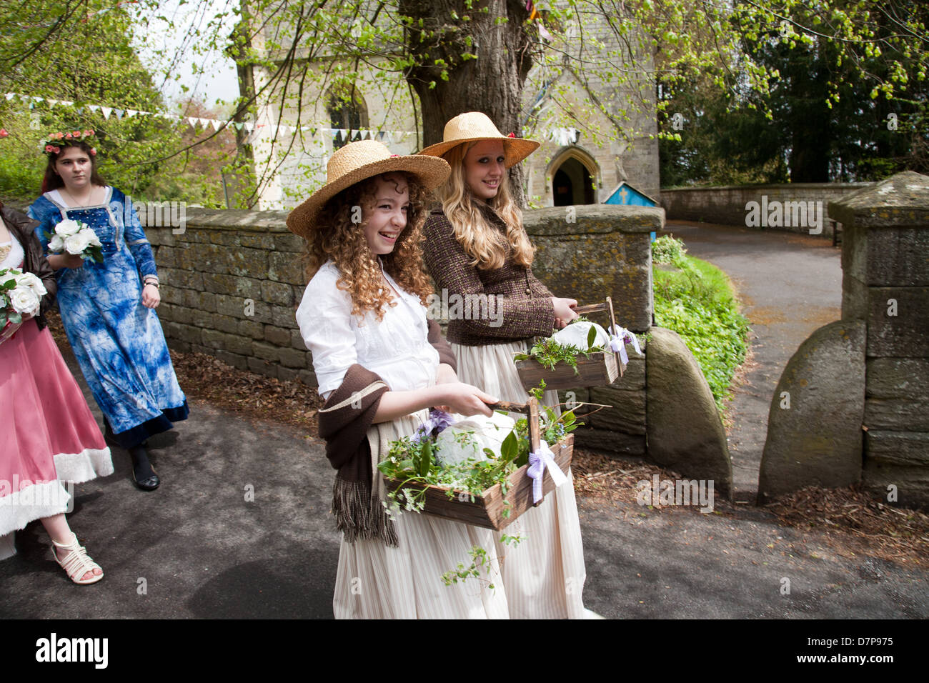 May day procession Randwick Gloucestershire England Stock Photo - Alamy