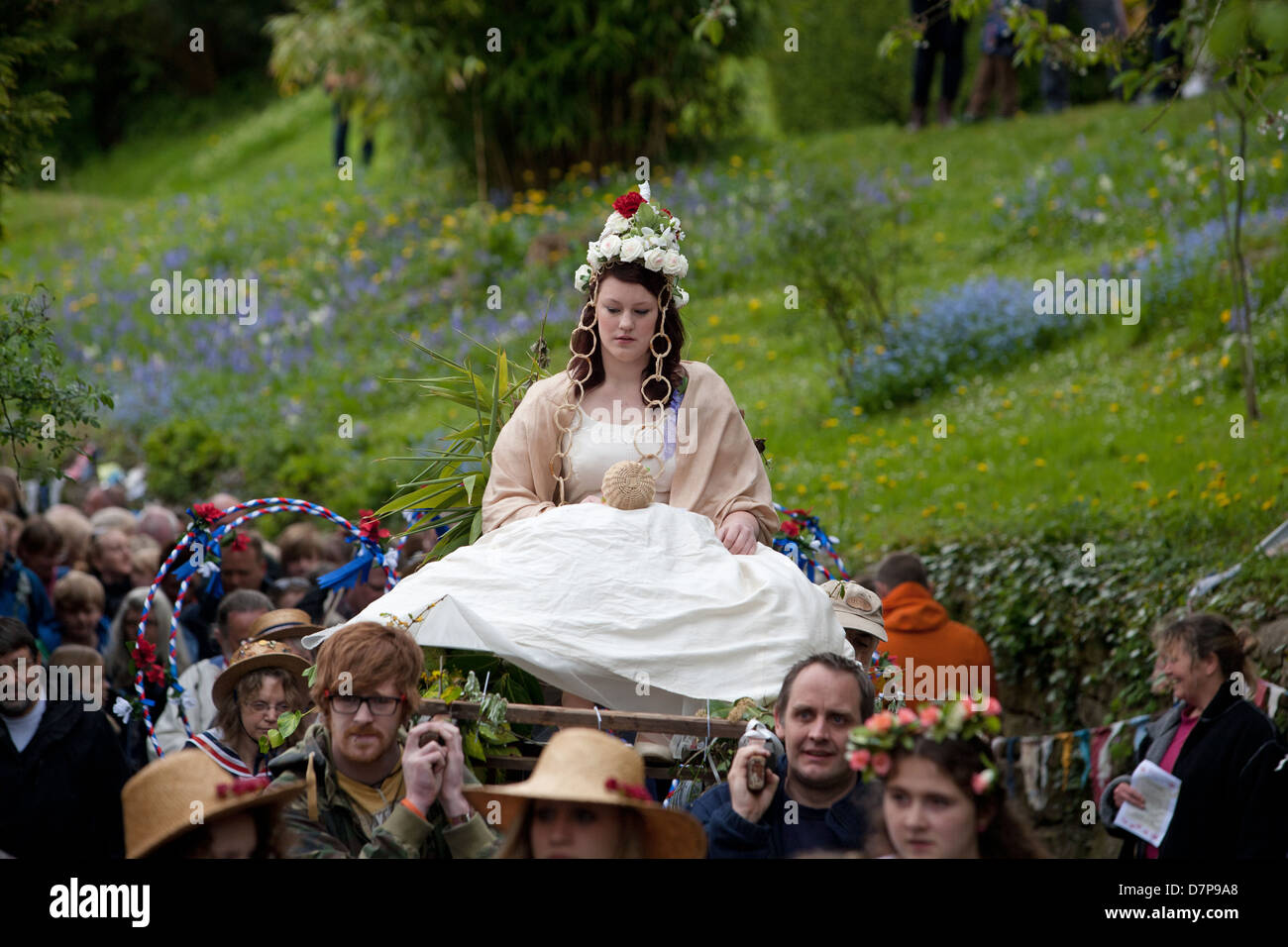 May day procession in Randwick Gloucestershire England Stock Photo - Alamy