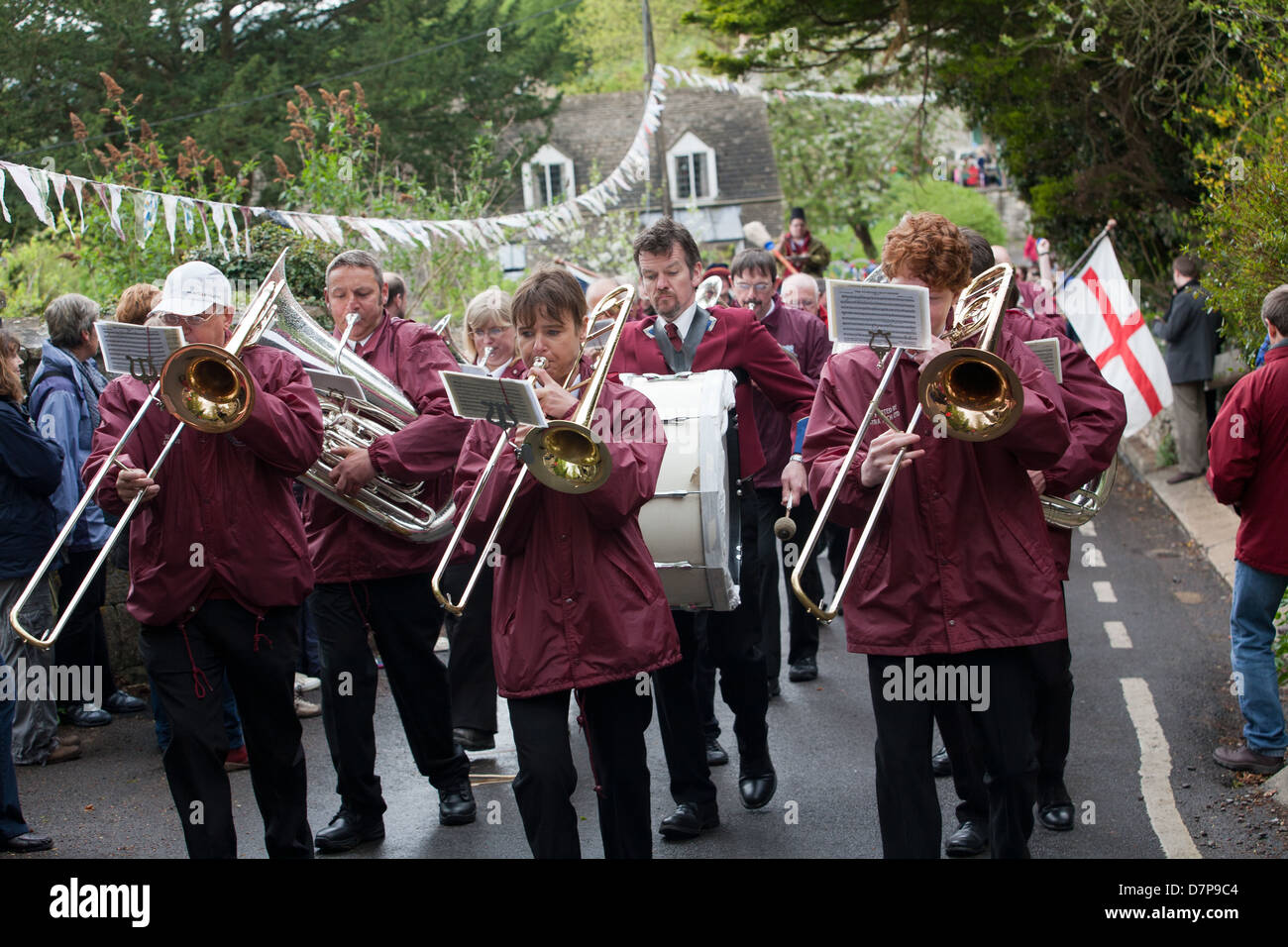 May day procession in Randwick Gloucestershire England Stock Photo - Alamy