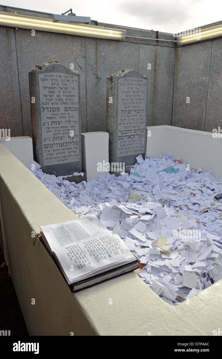 A prayer book at the Ohel, the burial places of the last 2 Lubavitcher ...
