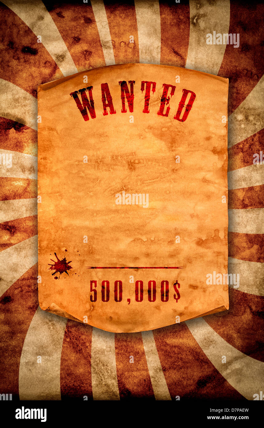 Wanted poster background hi-res stock photography and images - Alamy