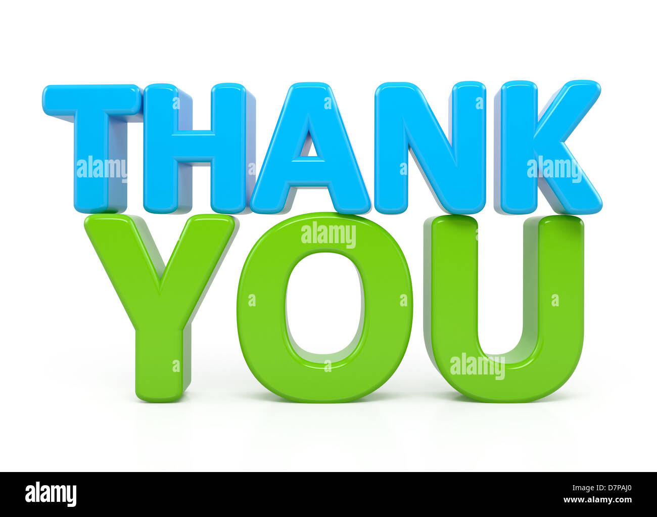 Thank You word over white. render Stock Photo - Alamy