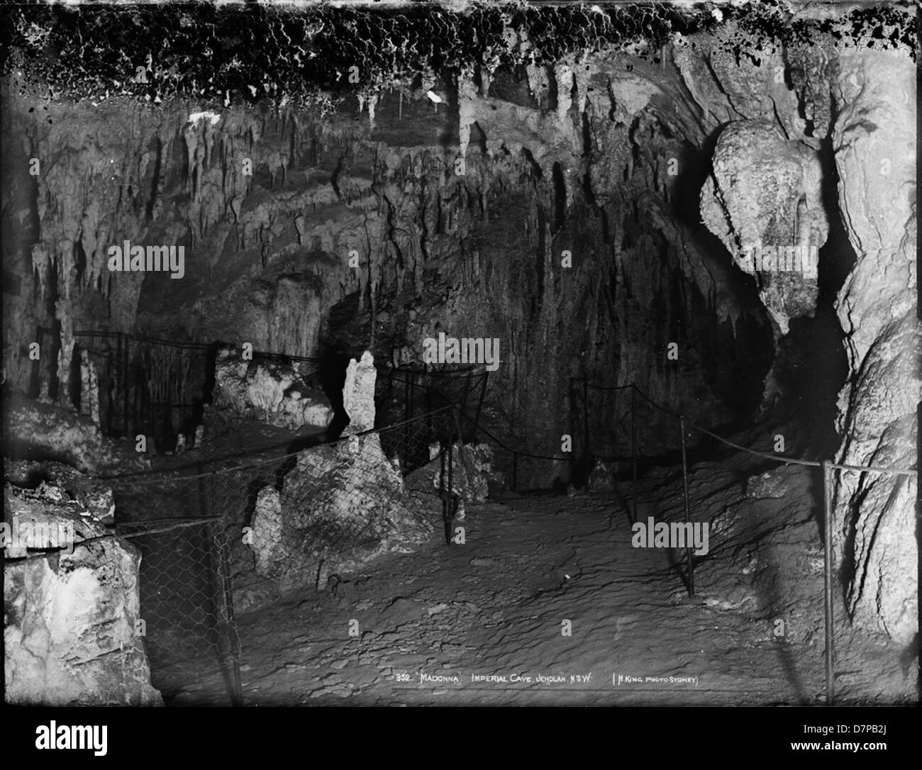 The 'Madonna' sculpture in the Imperial Cave, Jenolan, NSW, showcases ...