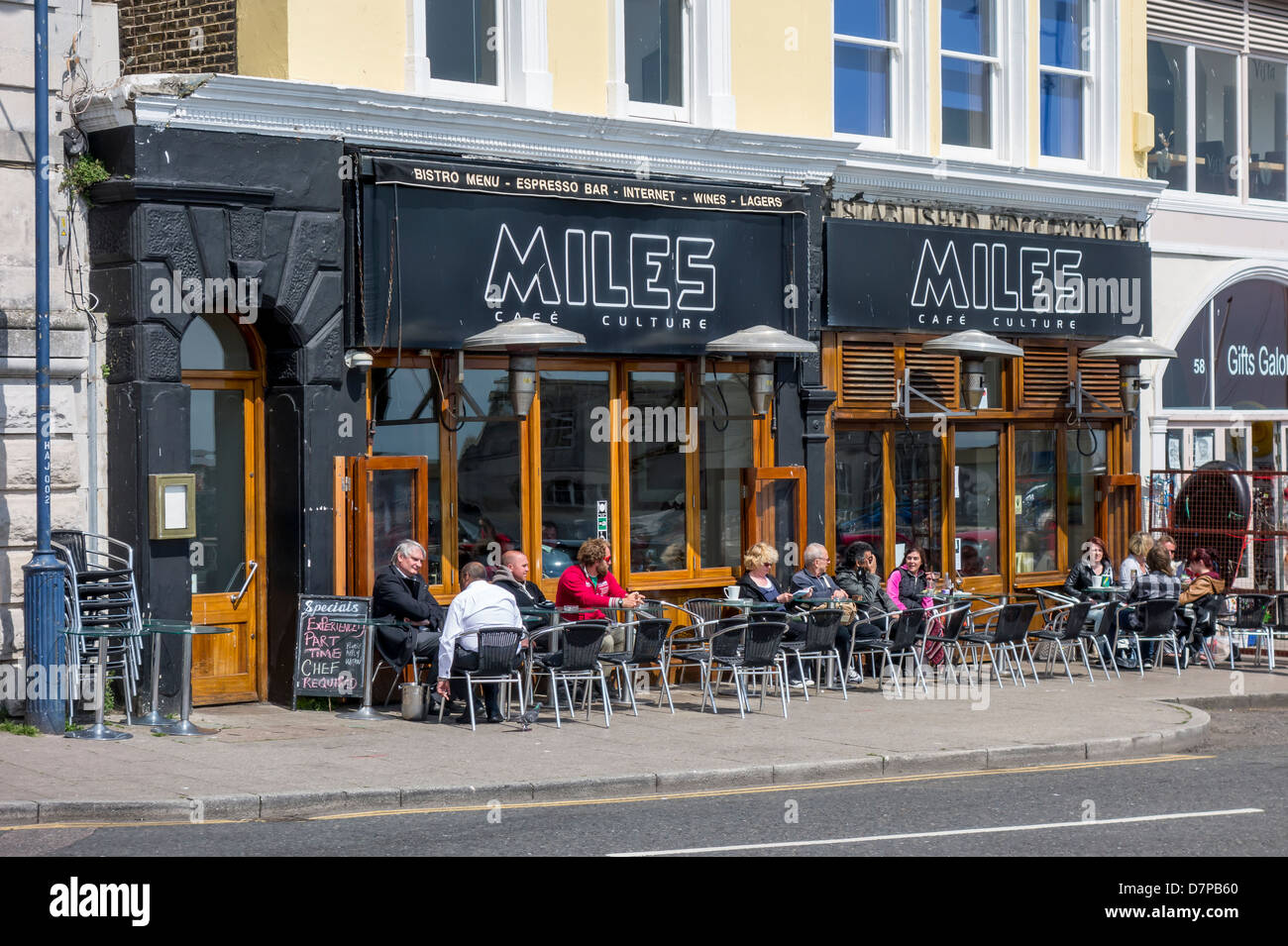 Miles Cafe Culture, Coffee House on the seafront opposite the harbour ...