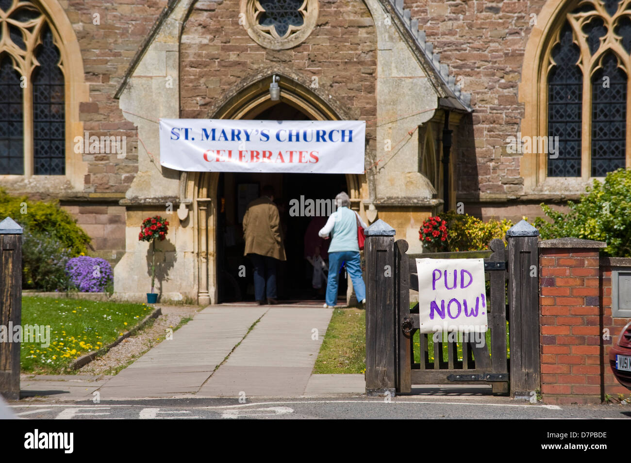Pudding feast at St Mary's Church during Tenbury Food Fayre Tenbury ...