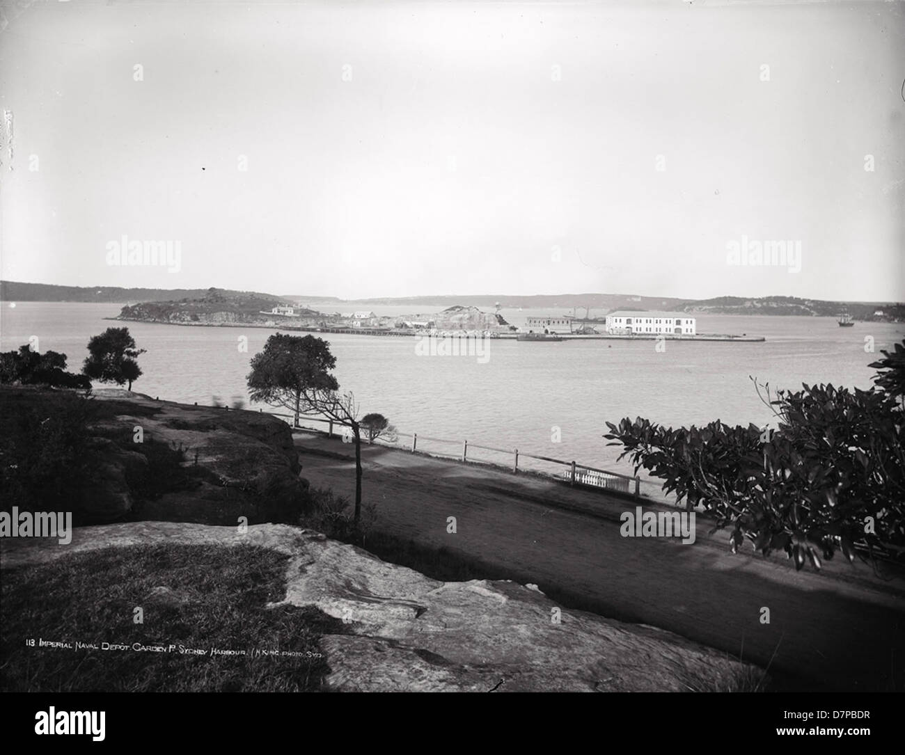Imperial Naval Depot, Garden Island, Sydney Harbour Stock Photo - Alamy