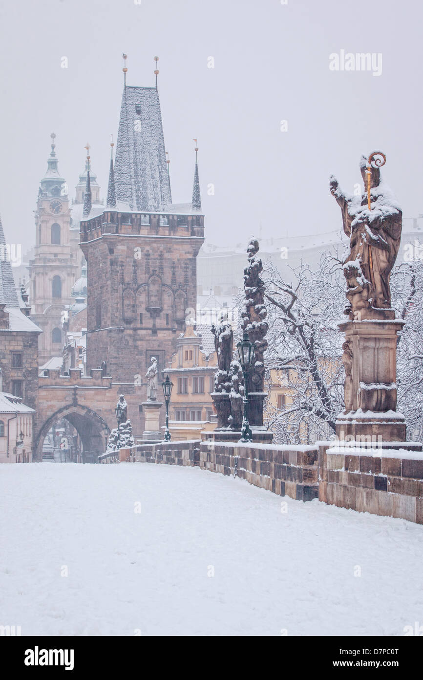 Charles Bridge Prague Winter