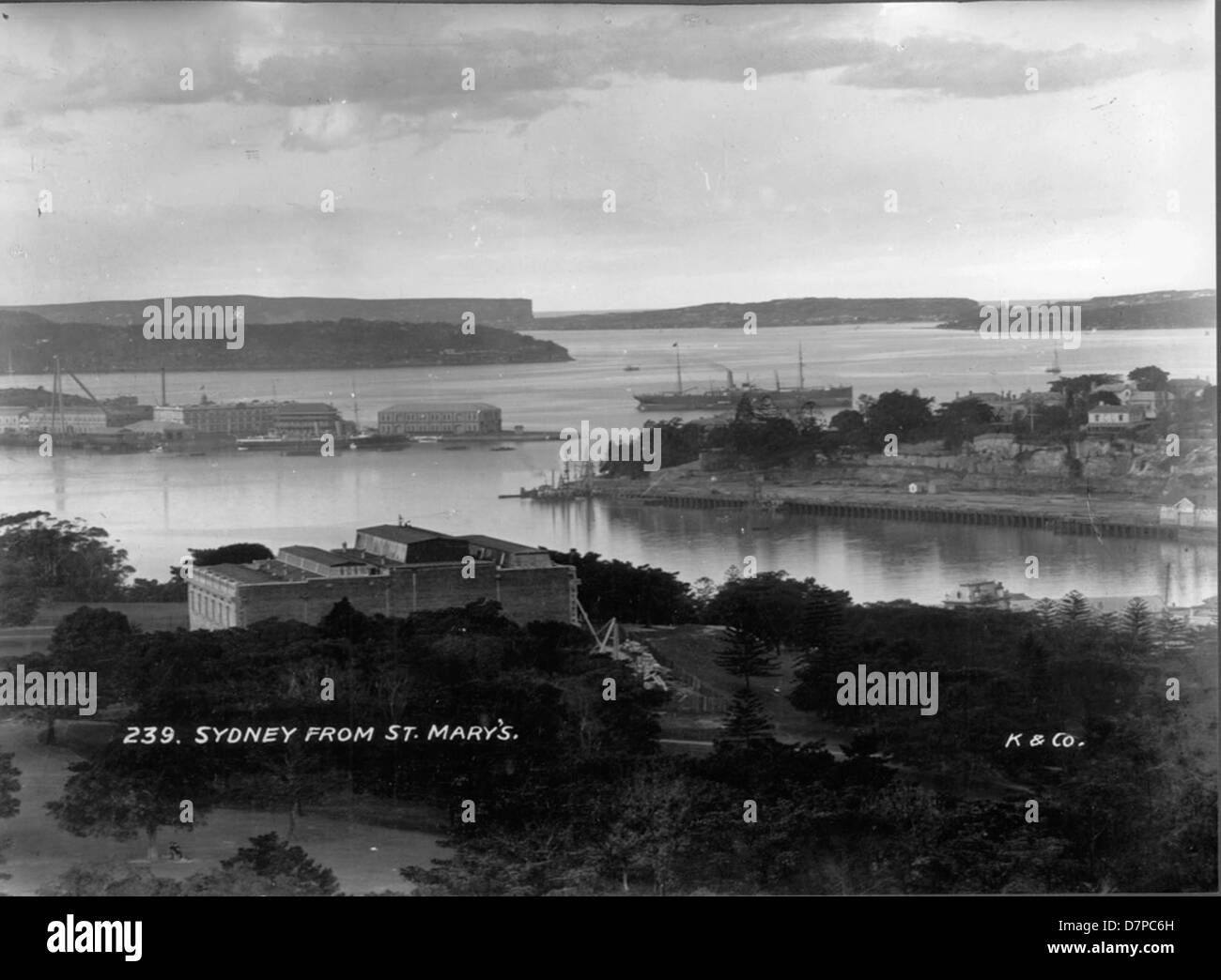 View showing cathedral in Black and White Stock Photos & Images - Alamy