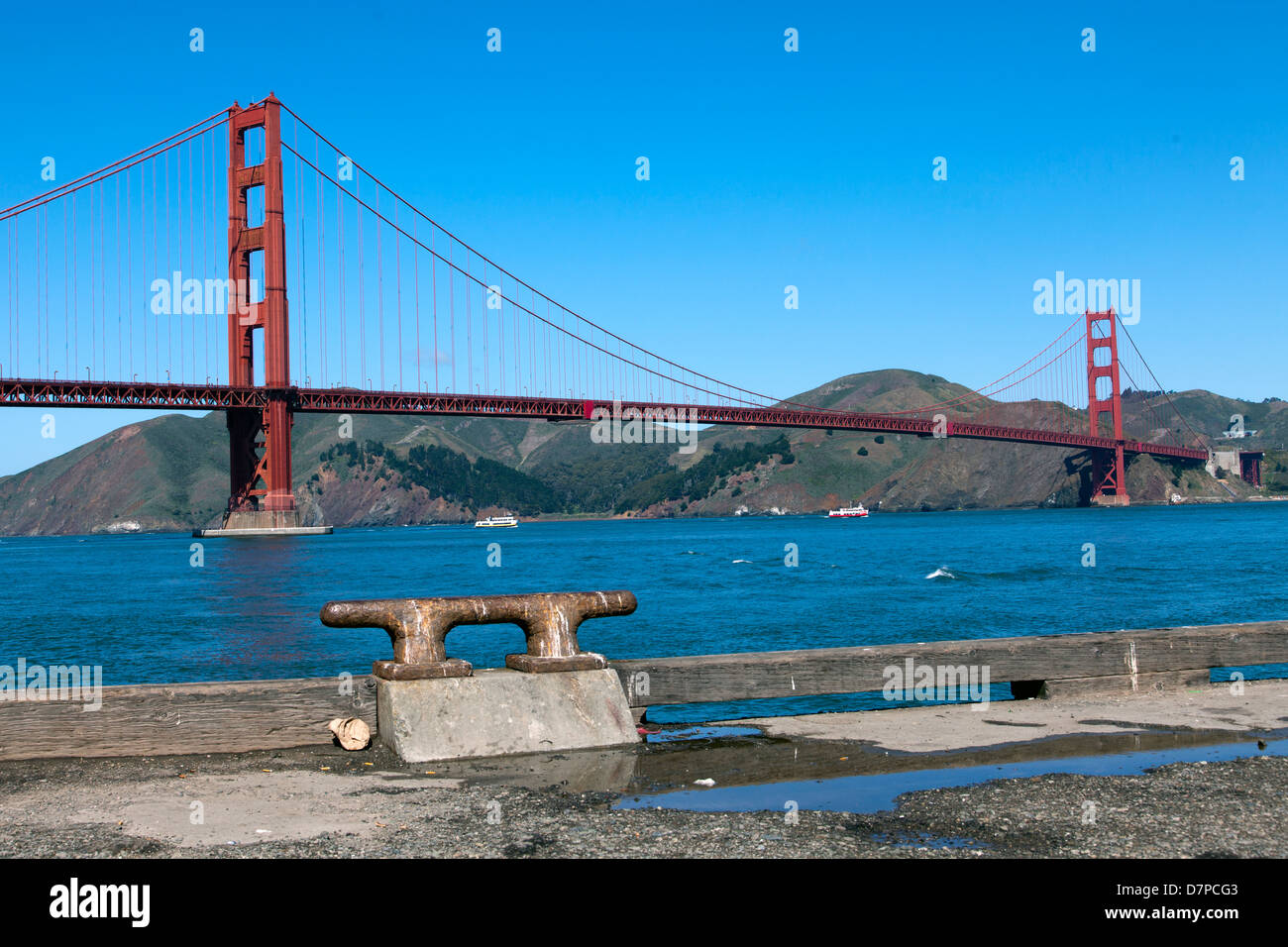 The Golden Gate Bridge from Torpedo Wharf, San Francisco Bay ...