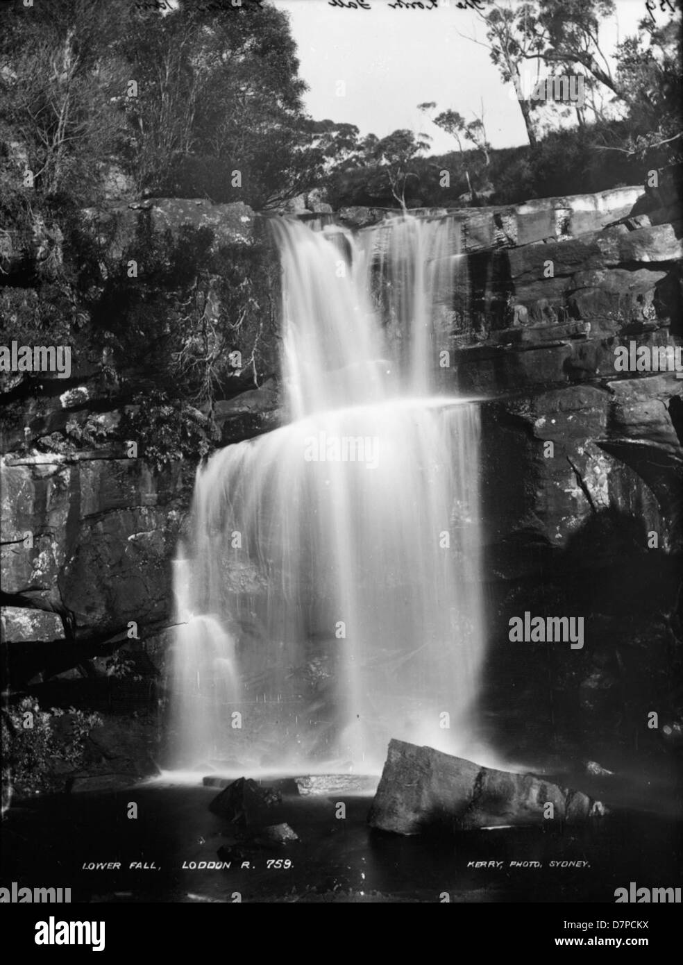 The Lower Fall of the Loddon River is depicted in this powerful natural ...