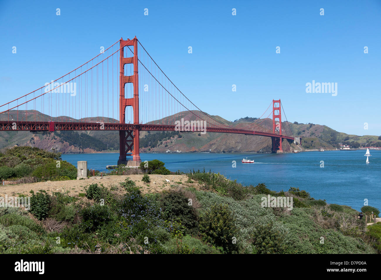 The Golden Gate Bridge, San Francisco Bay, California, USA Stock Photo ...