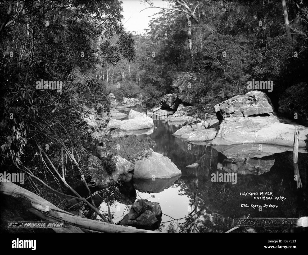 The image showcases the Hacking River in the National Park, captured by ...