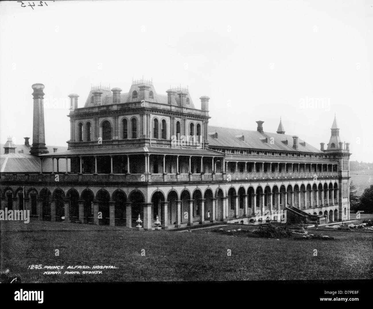 A historical photograph of the Royal Prince Alfred Hospital in Sydney ...