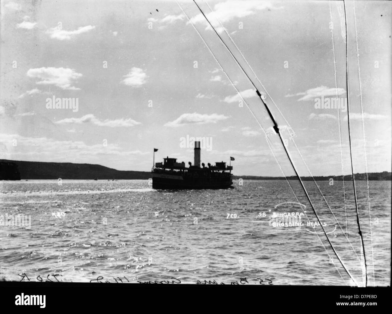 The S.S. Bingarra, a passenger and cargo ferry, is captured crossing ...