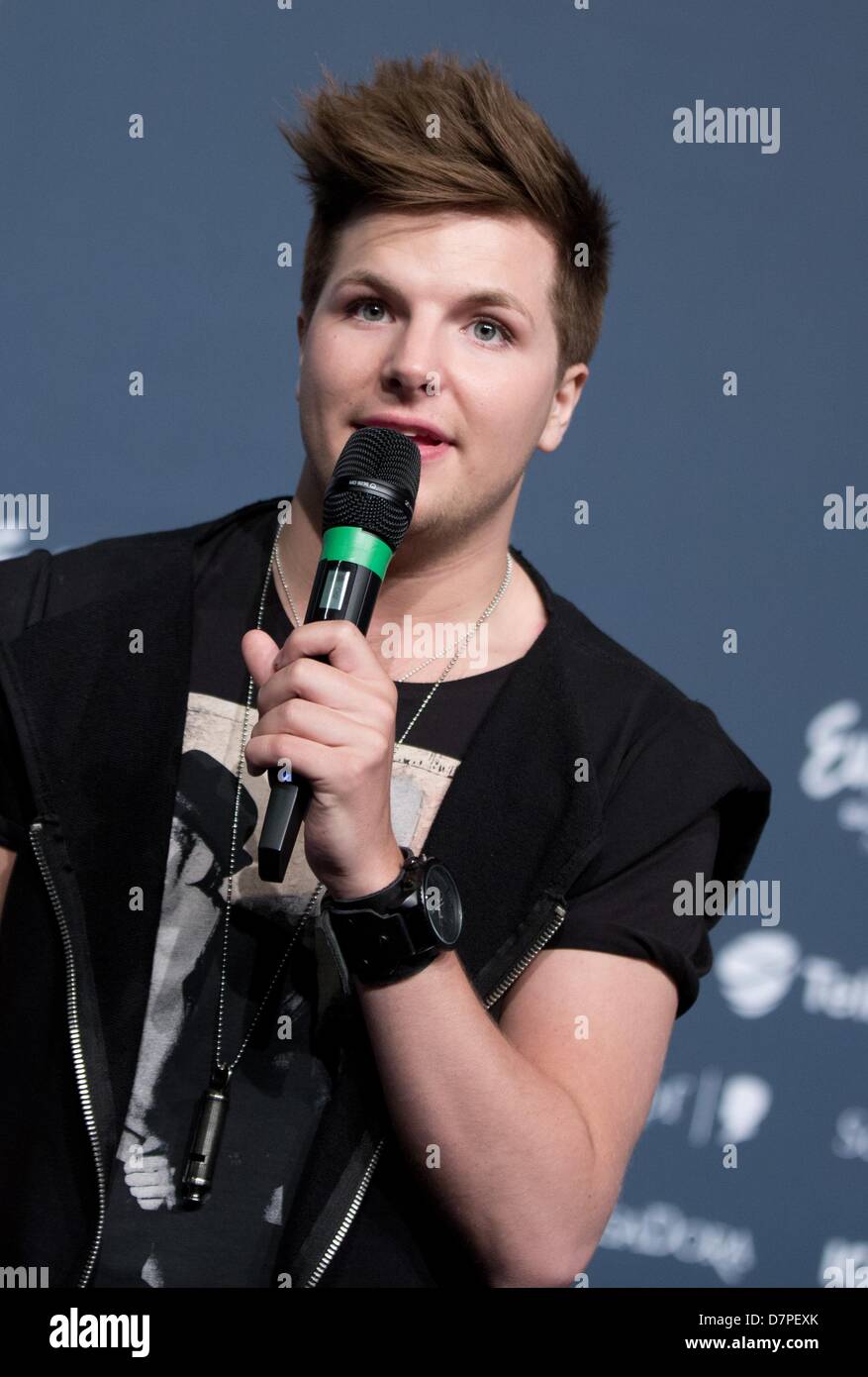 Singer Robin Stjernberg representing Sweden poses during a press ...