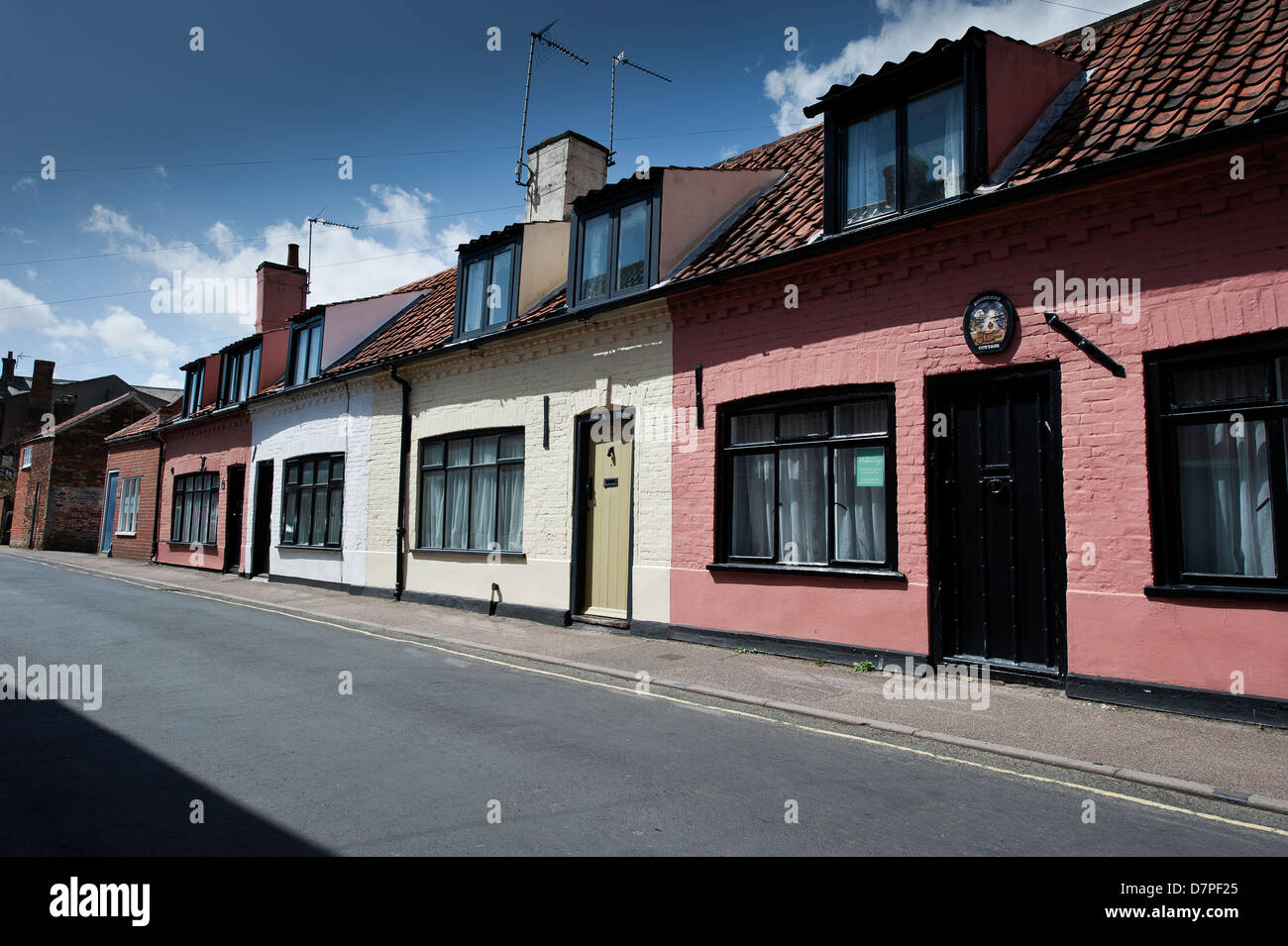 Quaint street in Southwold Suffolk UK Stock Photo - Alamy