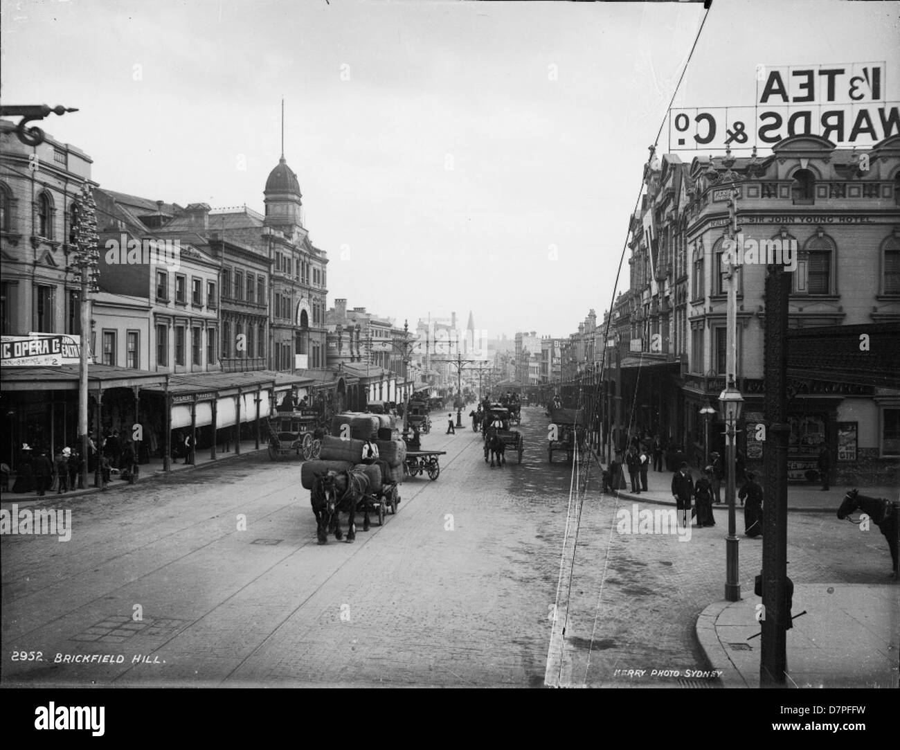 This image from 1899 shows Brickfield Hill in Liverpool, captured by ...