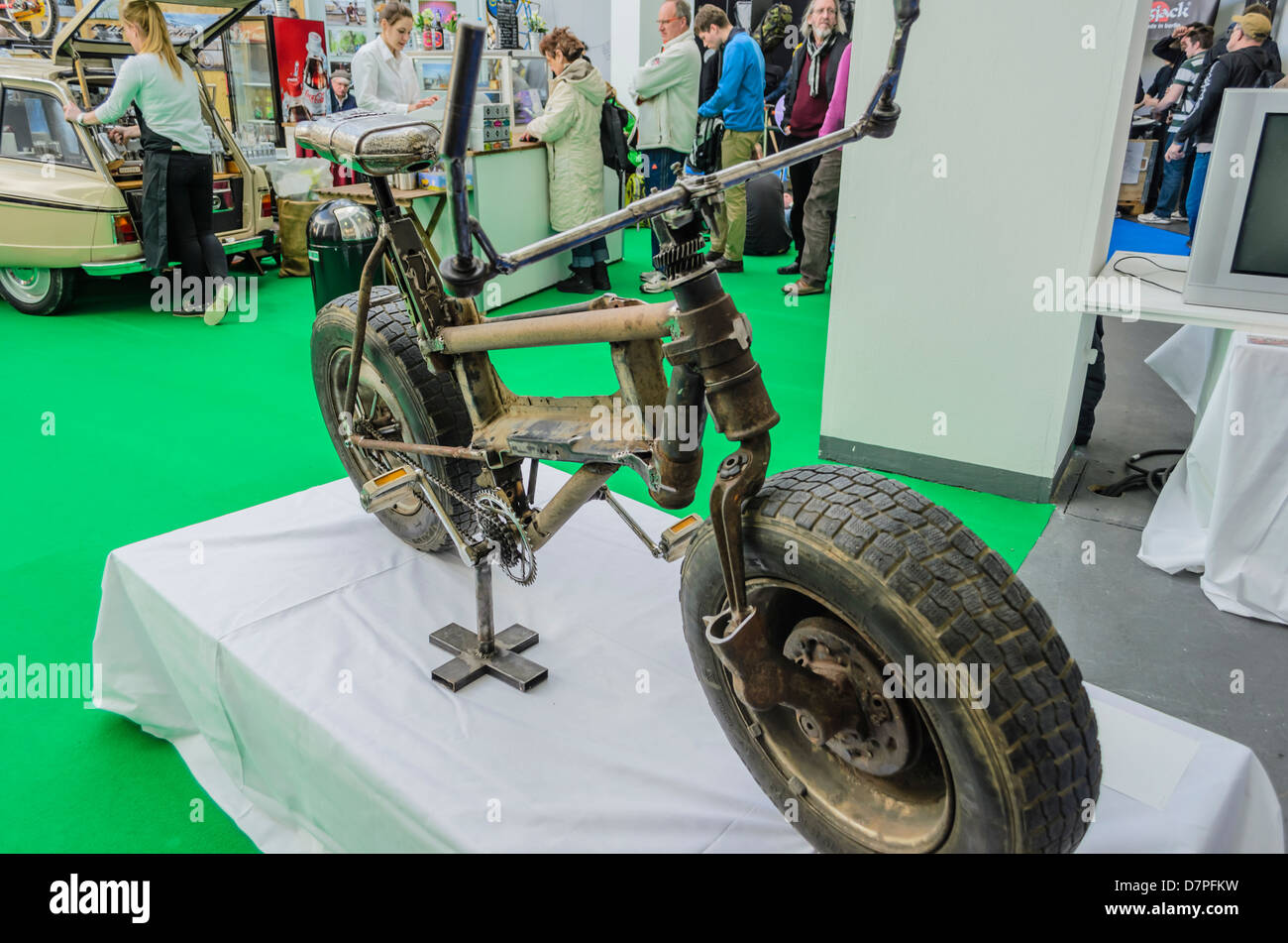 Unique self-assembled scrap bicycles on display at Bicycle Fair in ...