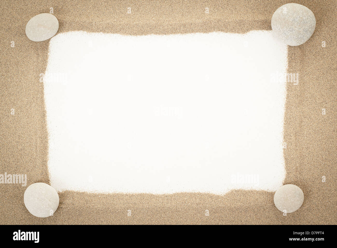 stones with sand and white paper as background or backdrop Stock Photo ...