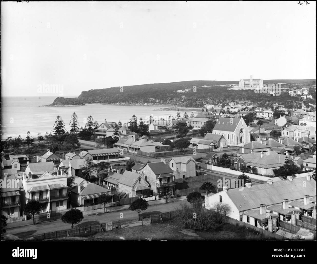 This photograph of Manly Beach, captured from Denison Street, offers a ...