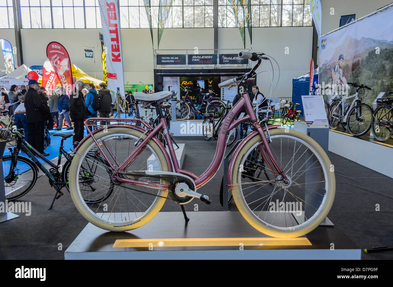 Exhibition stand at bicycle trade fair in Berlin, Germany Stock Photo ...