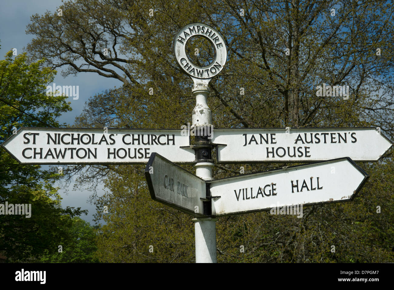 Jane Austen's House Road Sign Stock Photo - Alamy