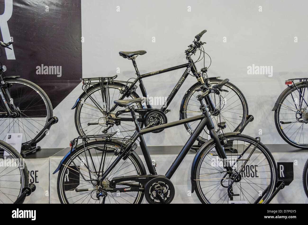Exhibition stand at bicycle trade fair in Berlin, Germany Stock Photo ...