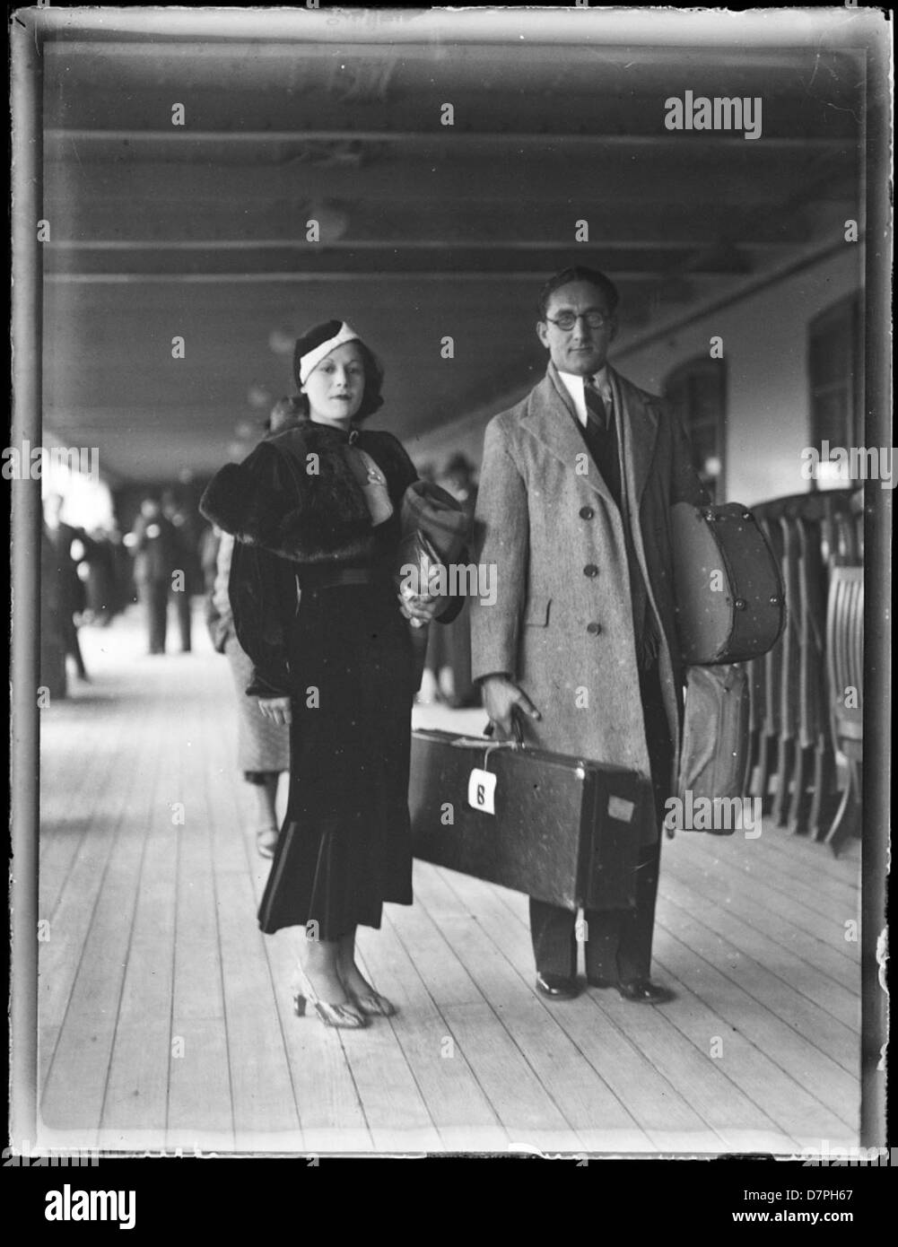 A photograph from 1934 showing a man and woman, possibly Eric Sheldon ...