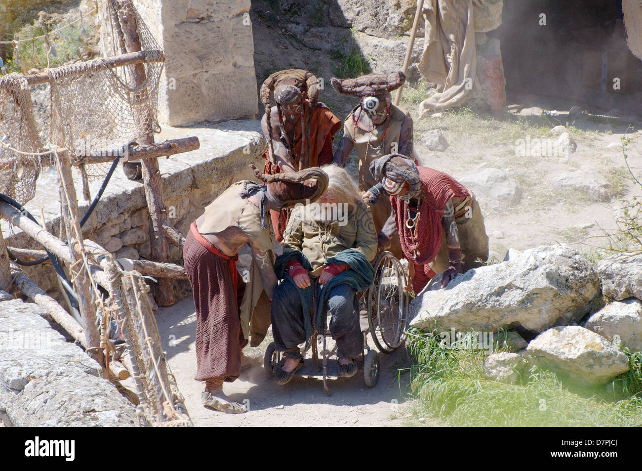 Filming of "immersion" on the Çufut Qale, Chufut-Kale (Jewish Fortress ...