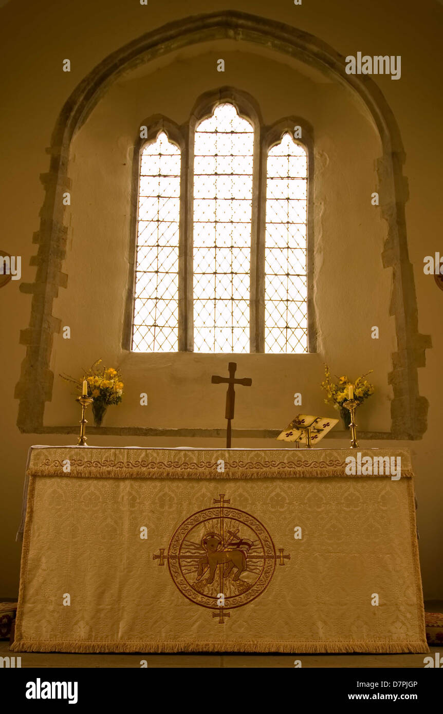 small village church alter Stock Photo - Alamy