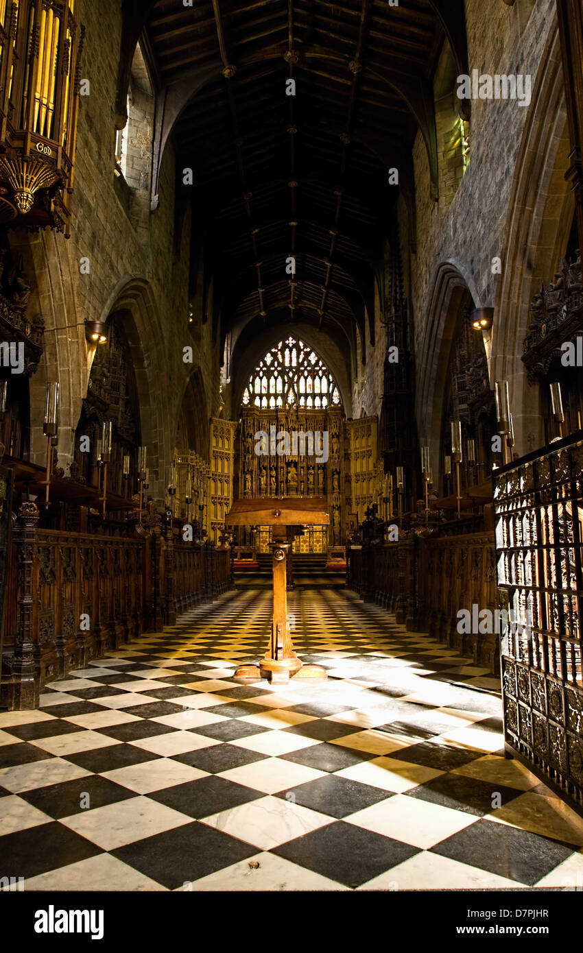 monochrome cathedral choir stalls Stock Photo - Alamy