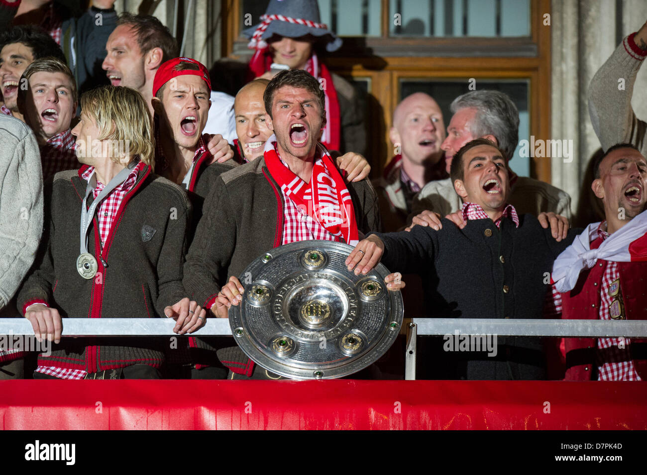 Player of Bayern Munich, Thomas Mueller, celebrates with the ...