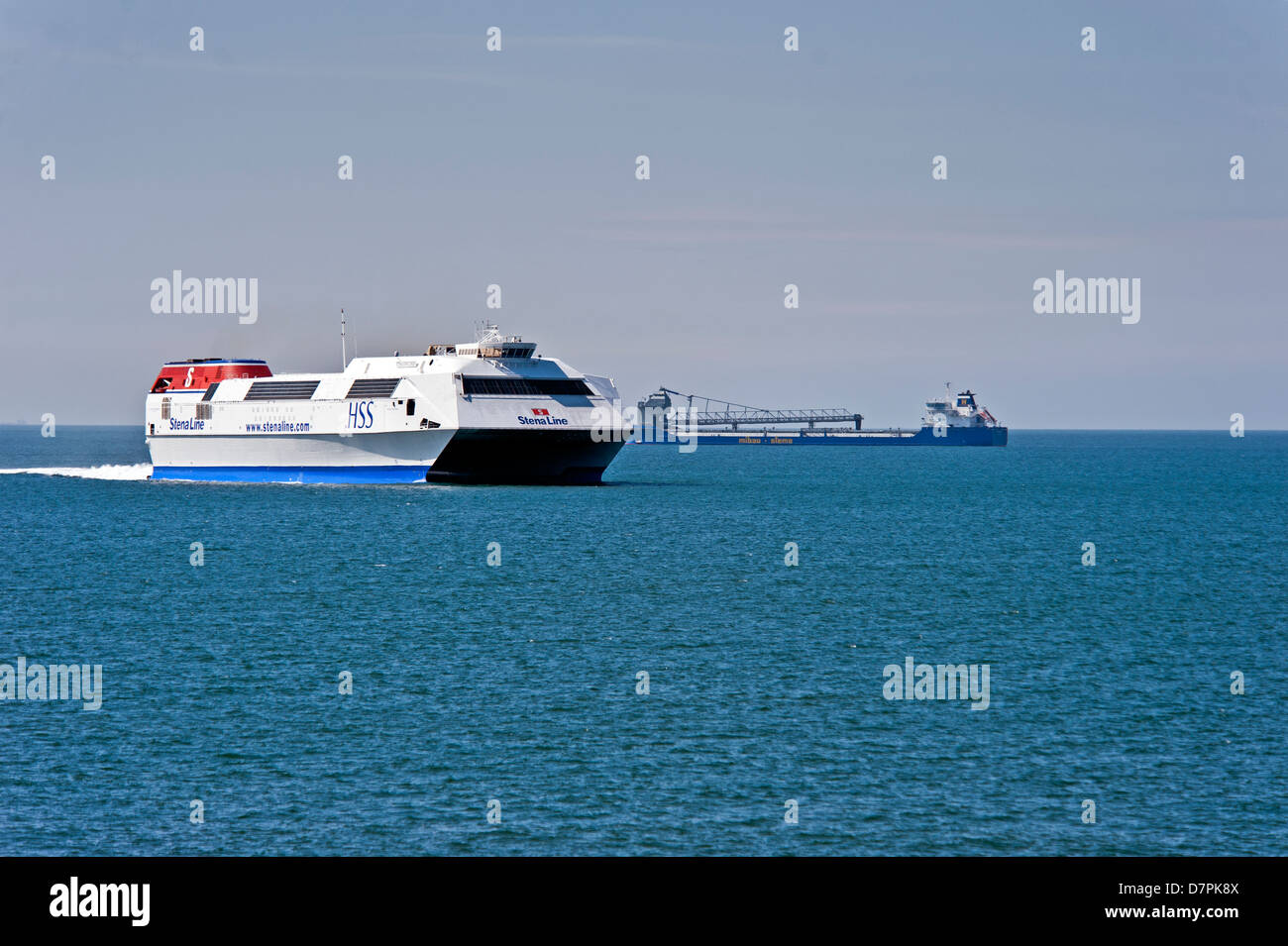 Stenaline Stena Explorer car ferry from Holyhead Anglesey North Wales ...