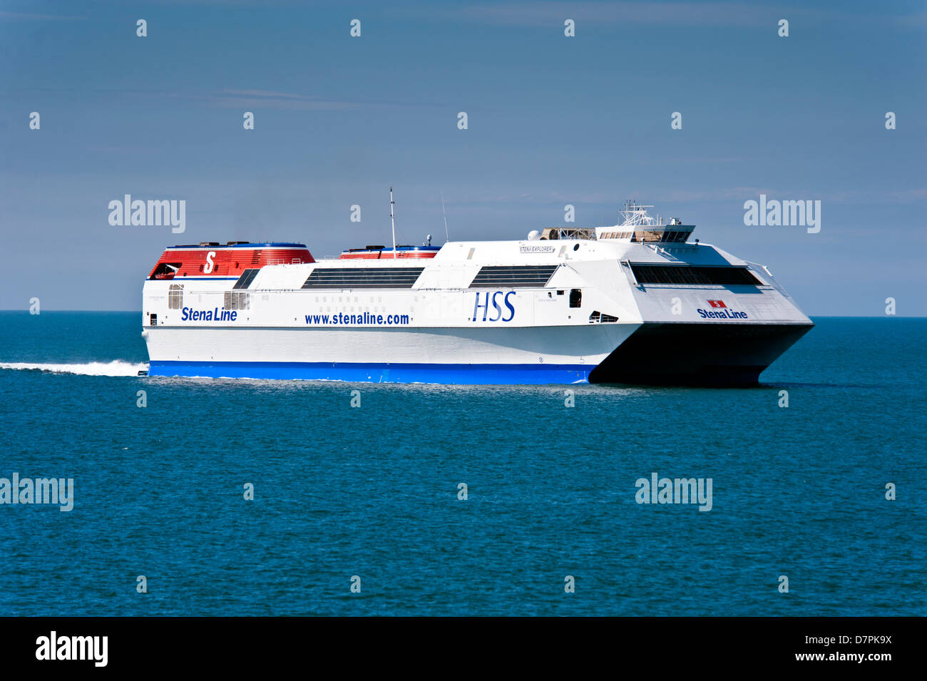 Stenaline Stena Explorer HSS car ferry from Holyhead Anglesey North ...