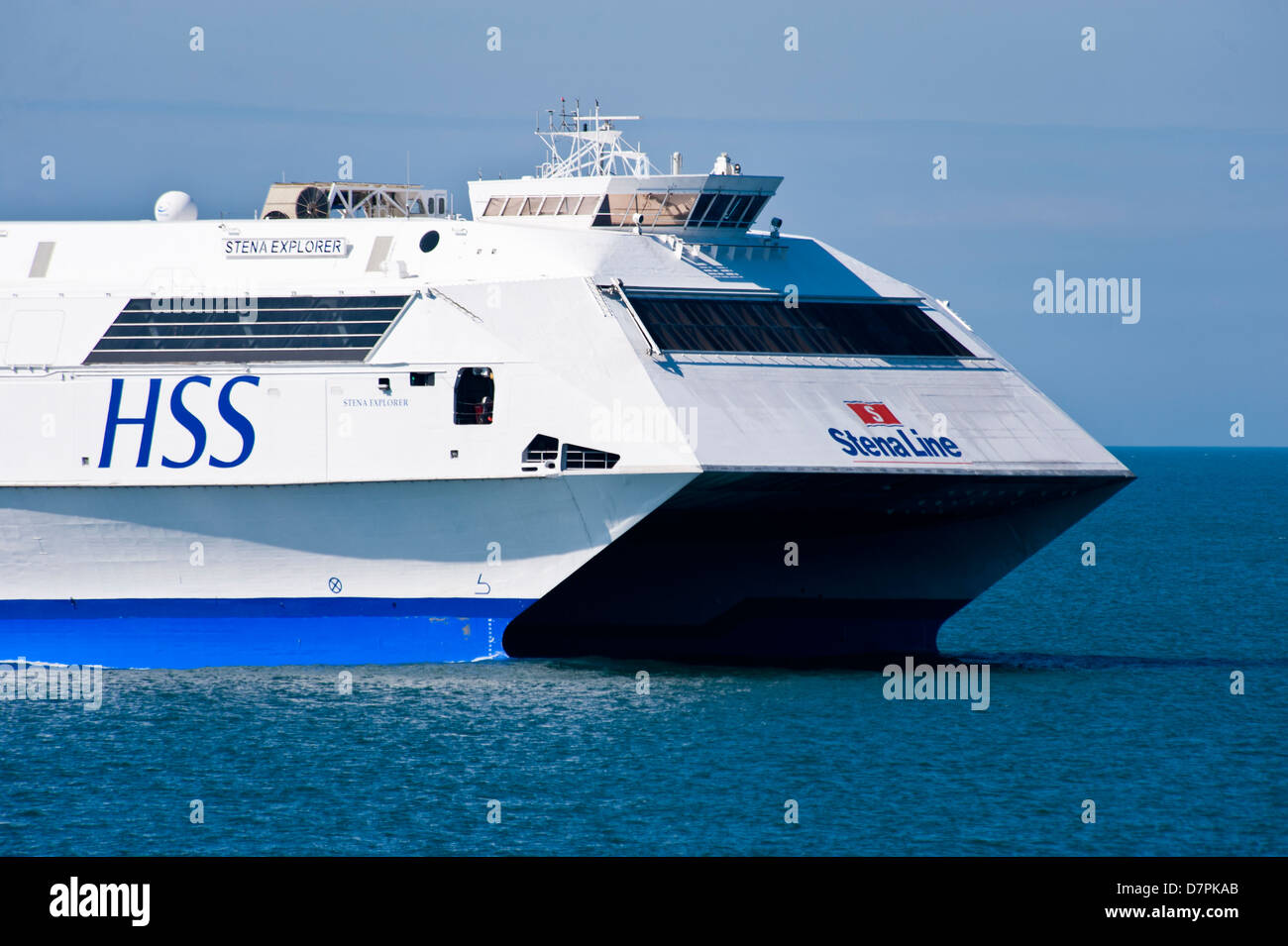 Stenaline Stena Explorer HSS car ferry from Holyhead Anglesey North ...