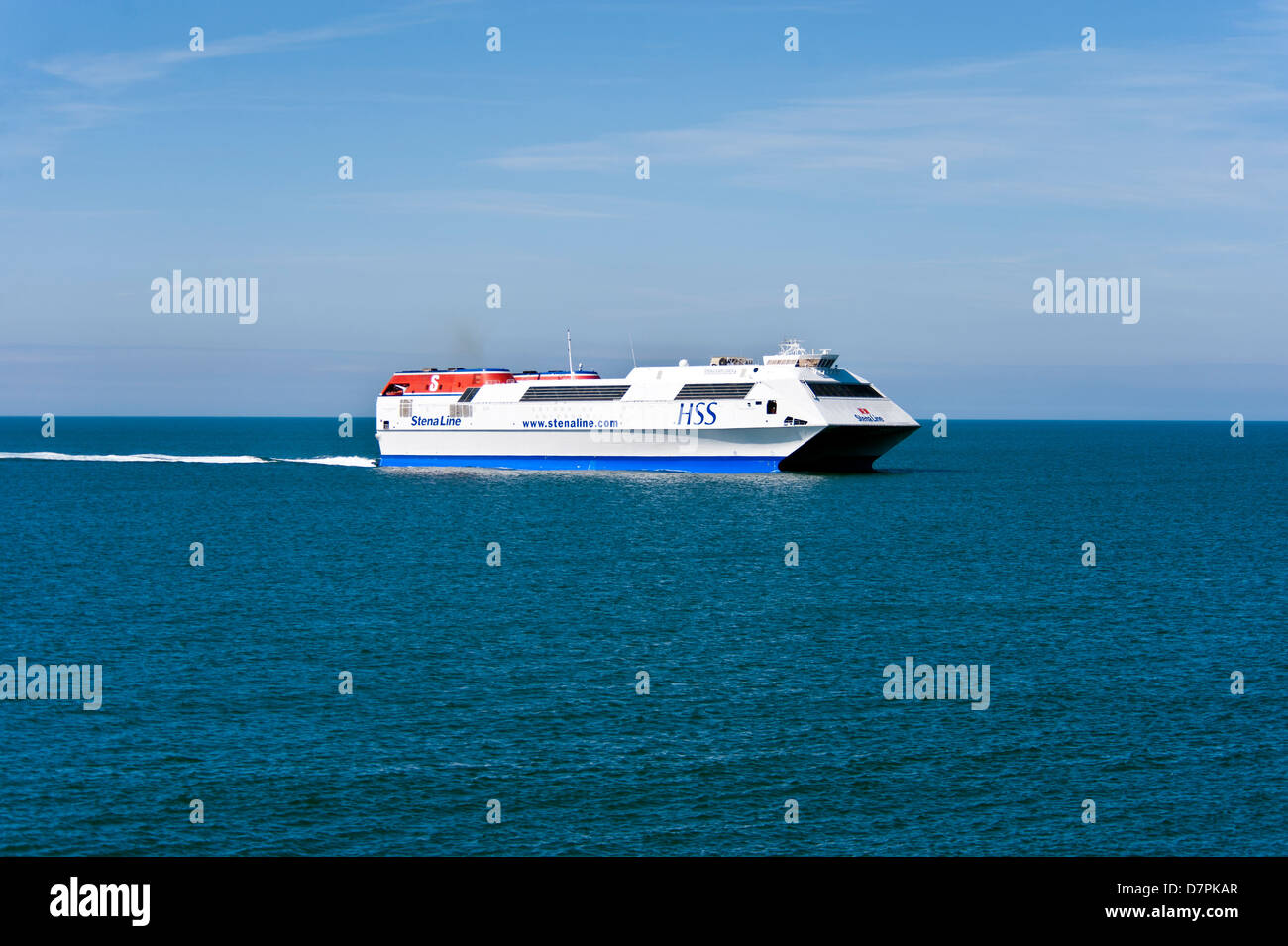 Stenaline Stena Explorer HSS car ferry from Holyhead Anglesey North ...