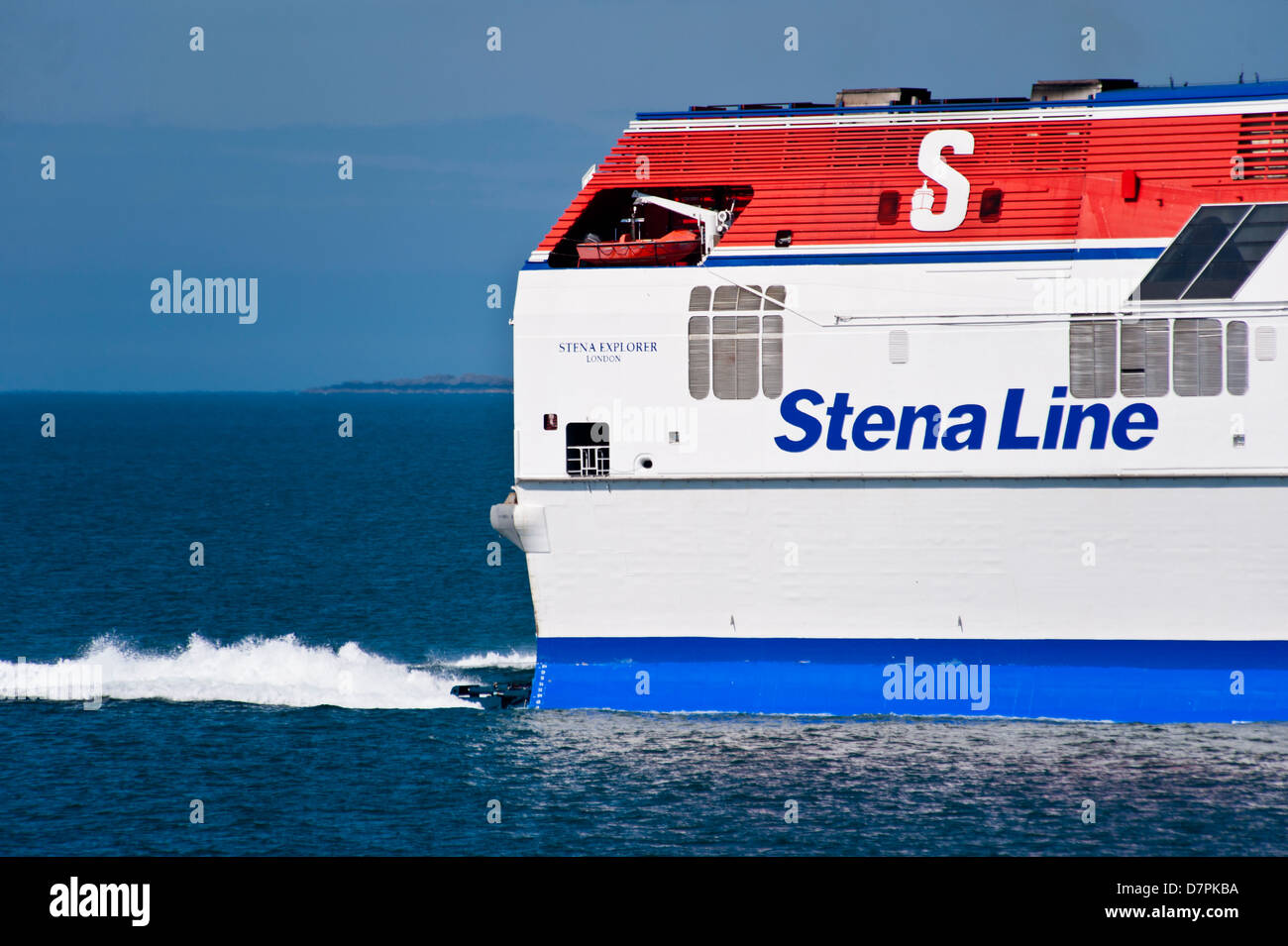 Stenaline Stena Explorer HSS car ferry from Holyhead Anglesey North ...